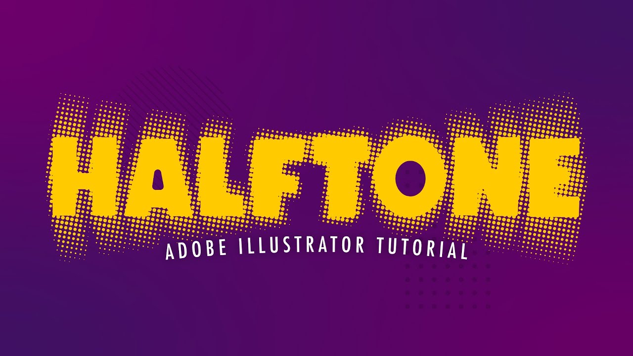 Halftone Text Effect In Adobe Illustrator Tutorial Youtube