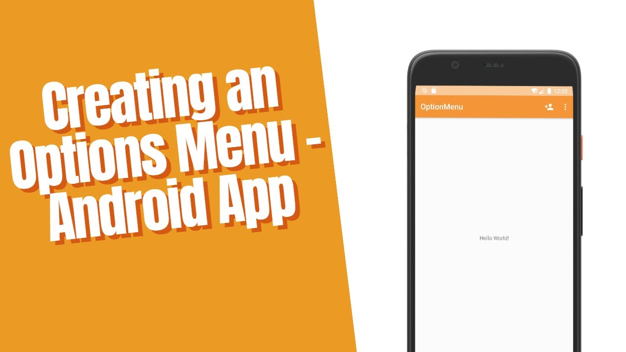 Creating An Options Menu Android Studio Tutorial Youtube