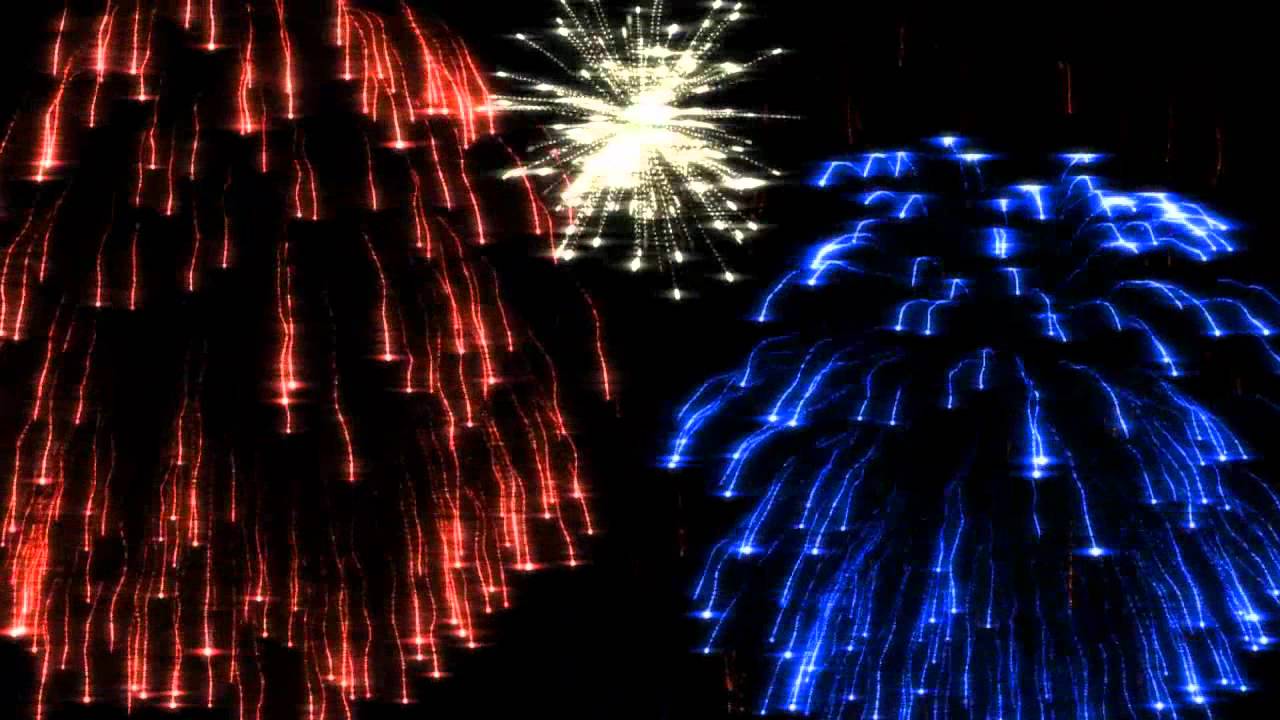 Red White And Blue Fireworks Gif