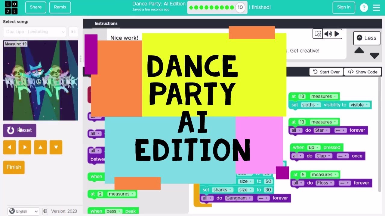 Code Org Dance Party Ai Edition Hour Of Code Dance Party Ai Edition