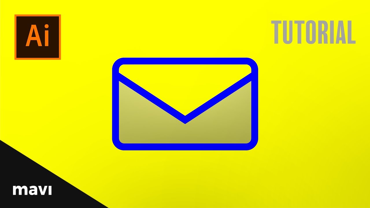 How To Create An Envelope Icon In Illustrator Full Process Youtube