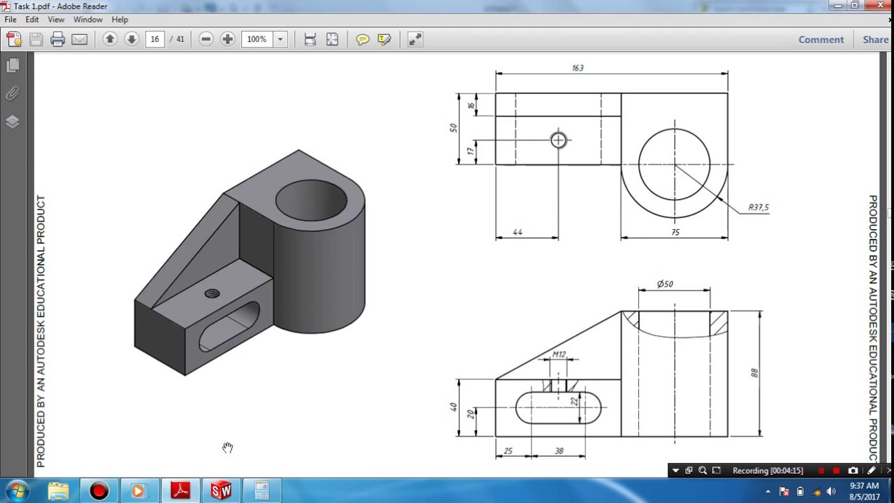 Solidworks Tutorial Part Design 12 Bahasa Indonesia Youtube