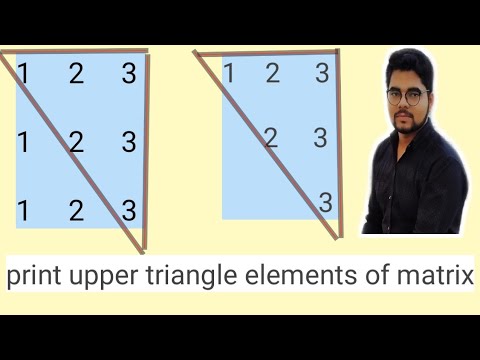 How To Print Upper Triangle Elements Of Matrix In Java Youtube