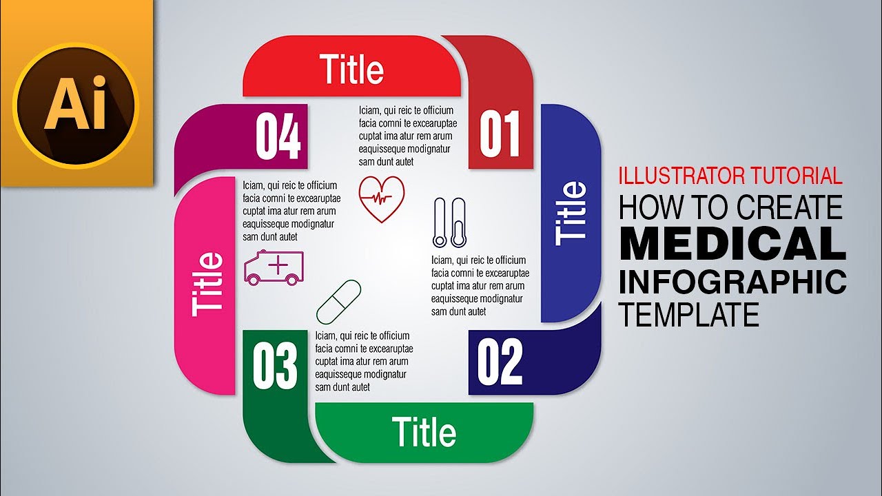 Create Medical Infographic Template Design In Adobe Illustrator Youtube