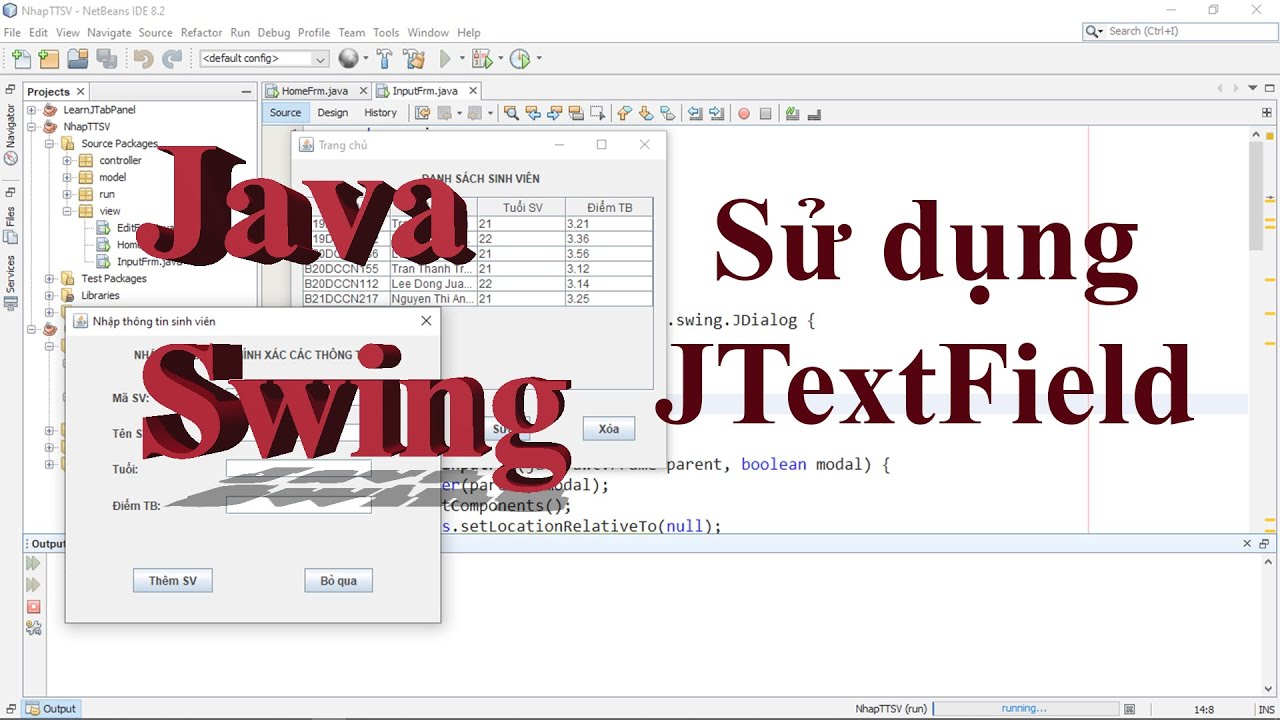 Java Swing 007 Cã Ch Sá Dá Ng Text Field Youtube