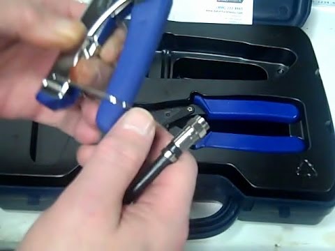 How To Install An F Compression Connector Over Rg6 Coax Cable Using A