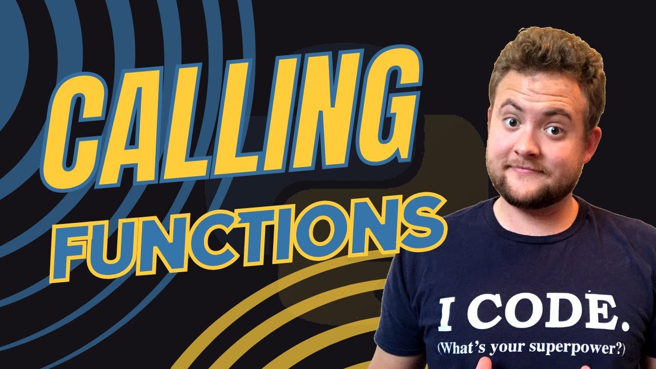 How To Call A Function In Python Youtube