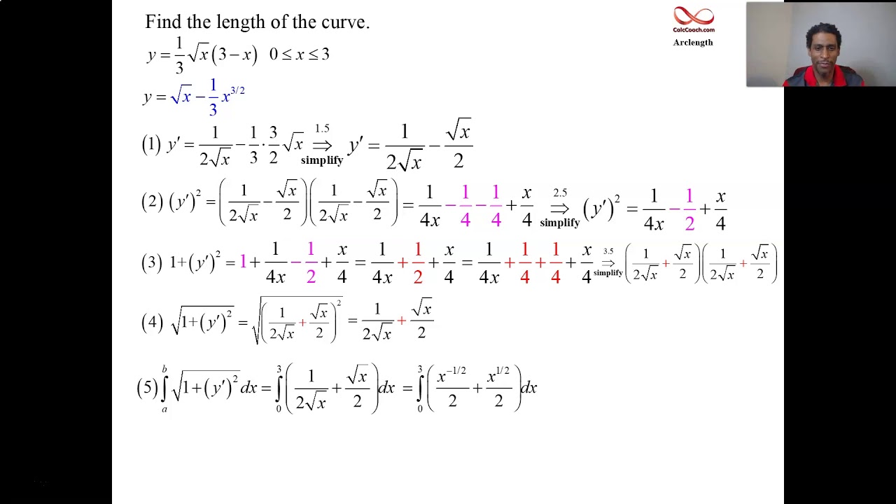 Arclength Example 3 Youtube
