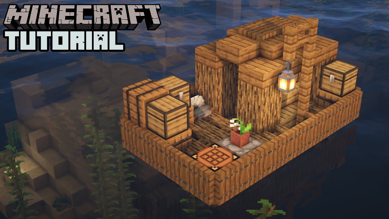 Minecraft Survival Raft Base Tutorial How To Build Youtube