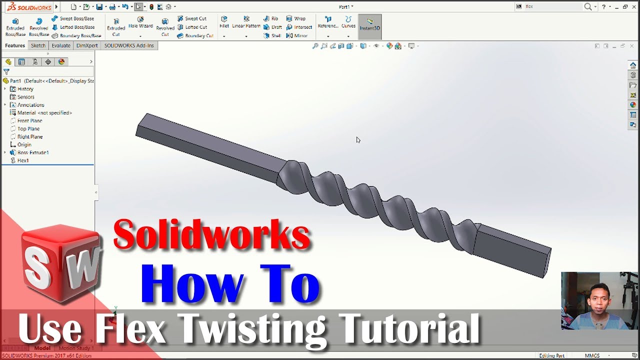 Flex Twisting Tutorial With Solidworks Youtube