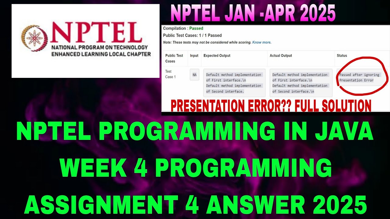 Nptel Programming In Java Week 4 Programming Assignment 4 Answer