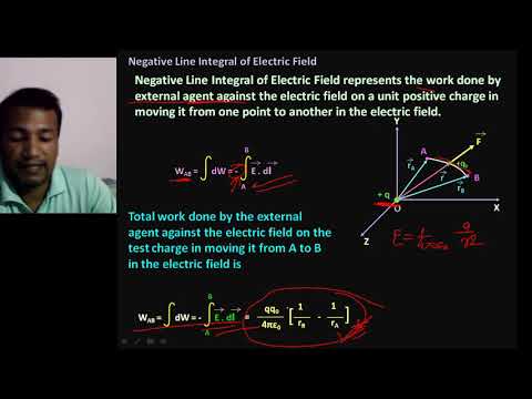 Line Integral Of Electric Field Work Done By Electric Field Youtube