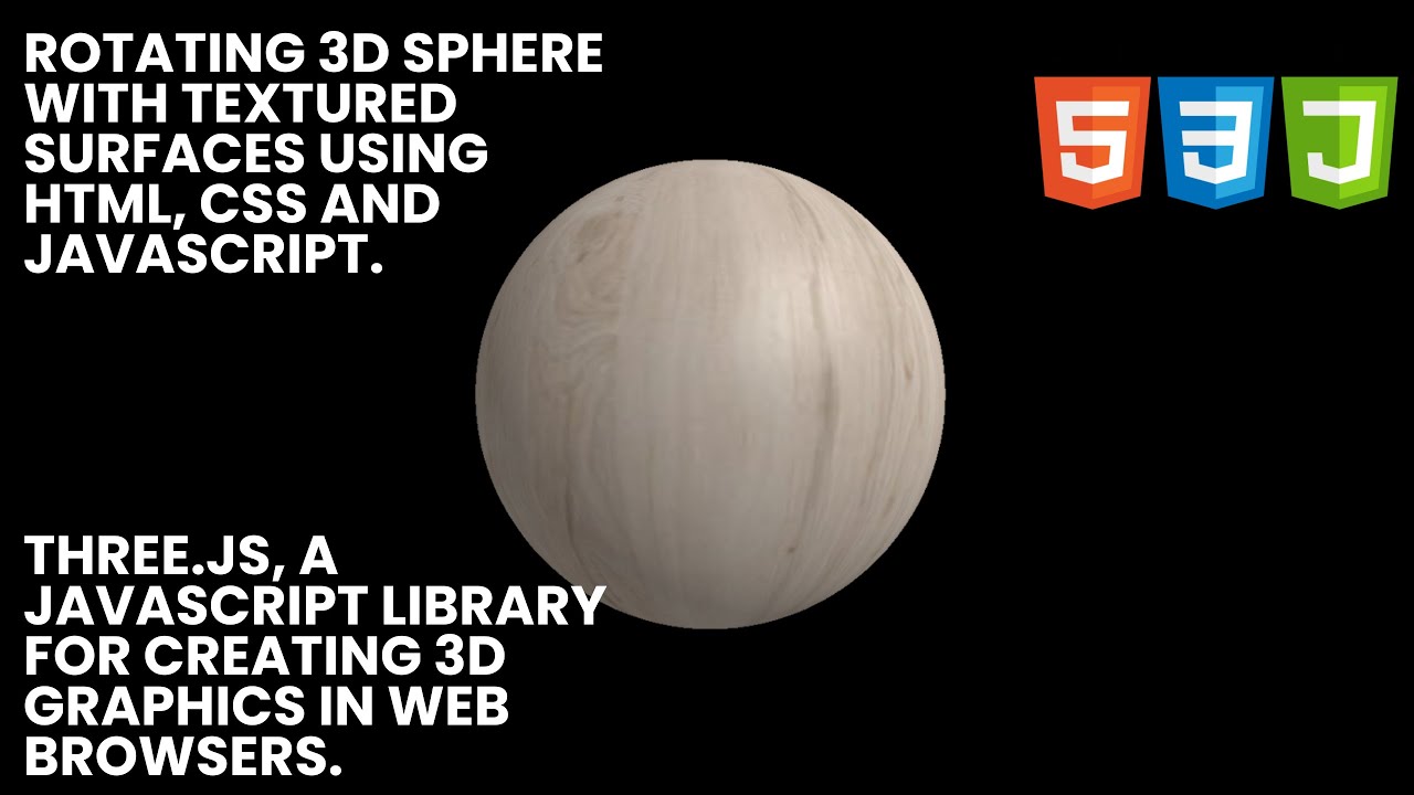 Rotating 3d Sphere With Textured Surfaces Using Html Css And