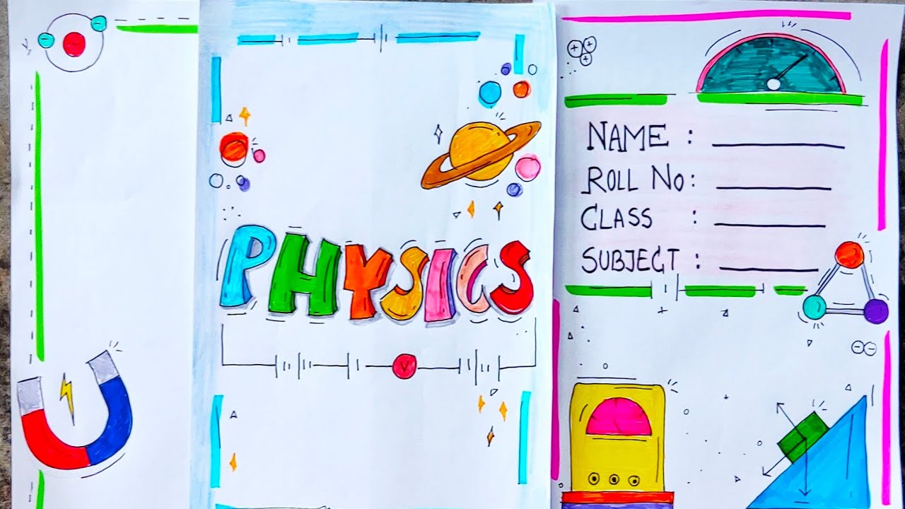 Physics Project Cover Page Design How To Draw Physics Border Design ...