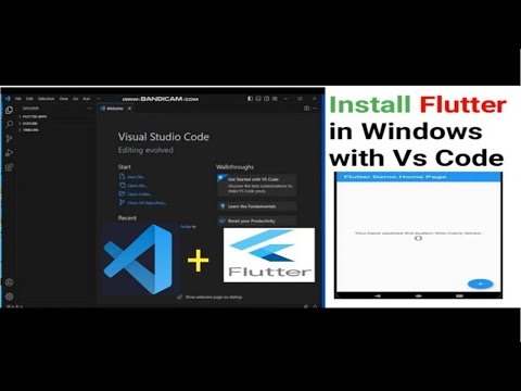 How To Install Flutter Sdk On Windows With Visual Studio Code Youtube