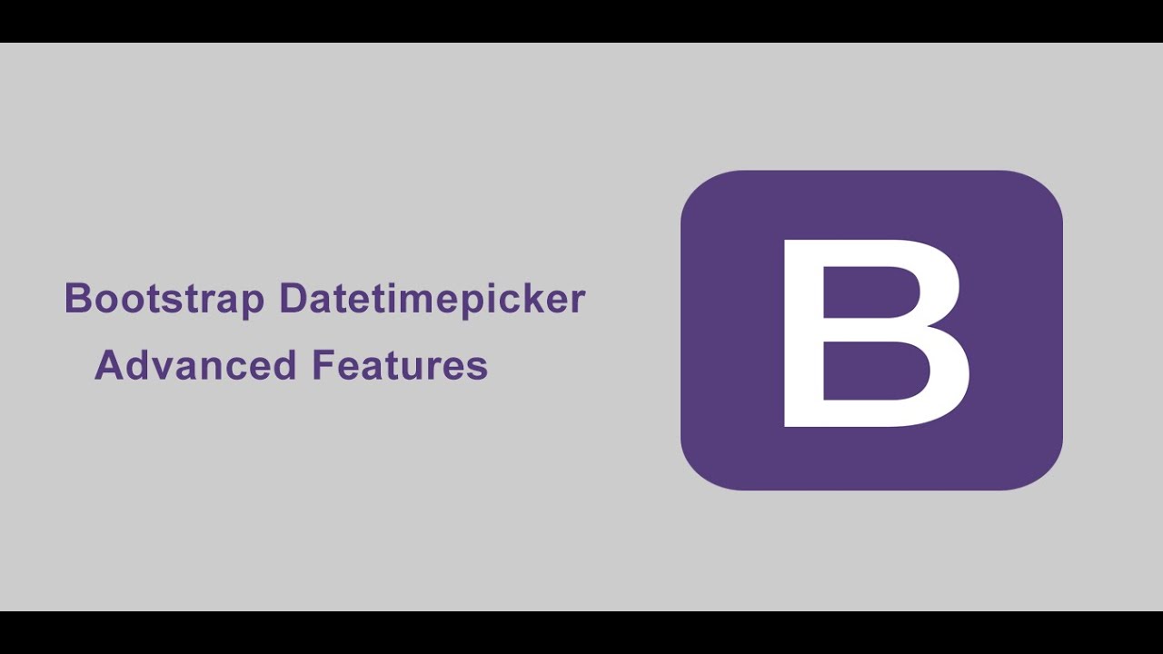 Bootstrap Datetimepicker Advanced Features Youtube