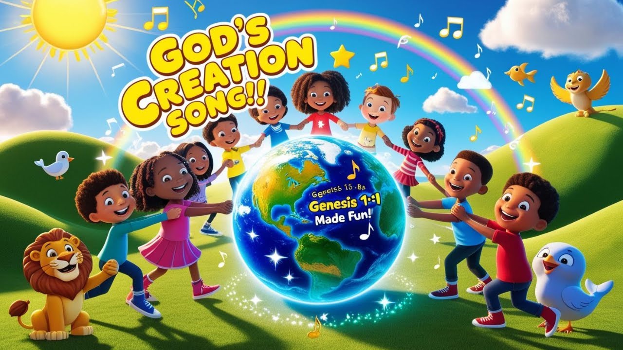 God S Creation Song Bible Story For Kids Genesis 1 1 Made Fun