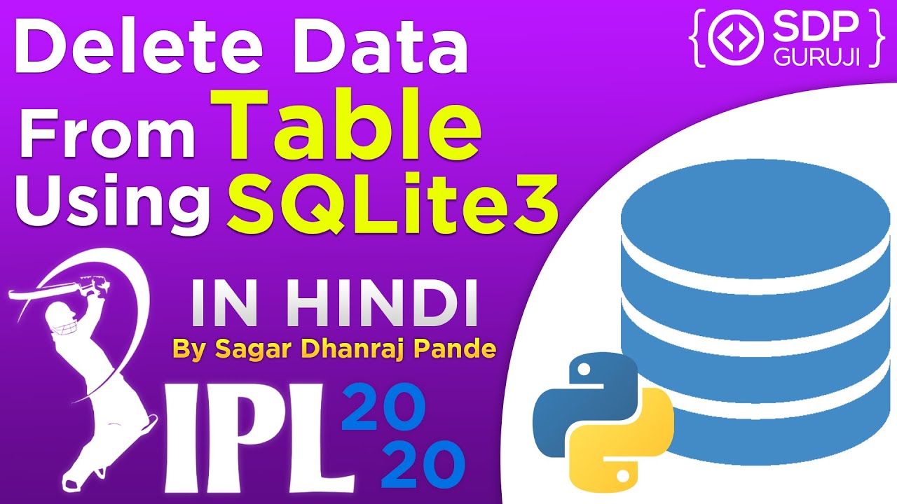 Delete Data From Table Using Sqlite3 5 Database In Python Sqlite3
