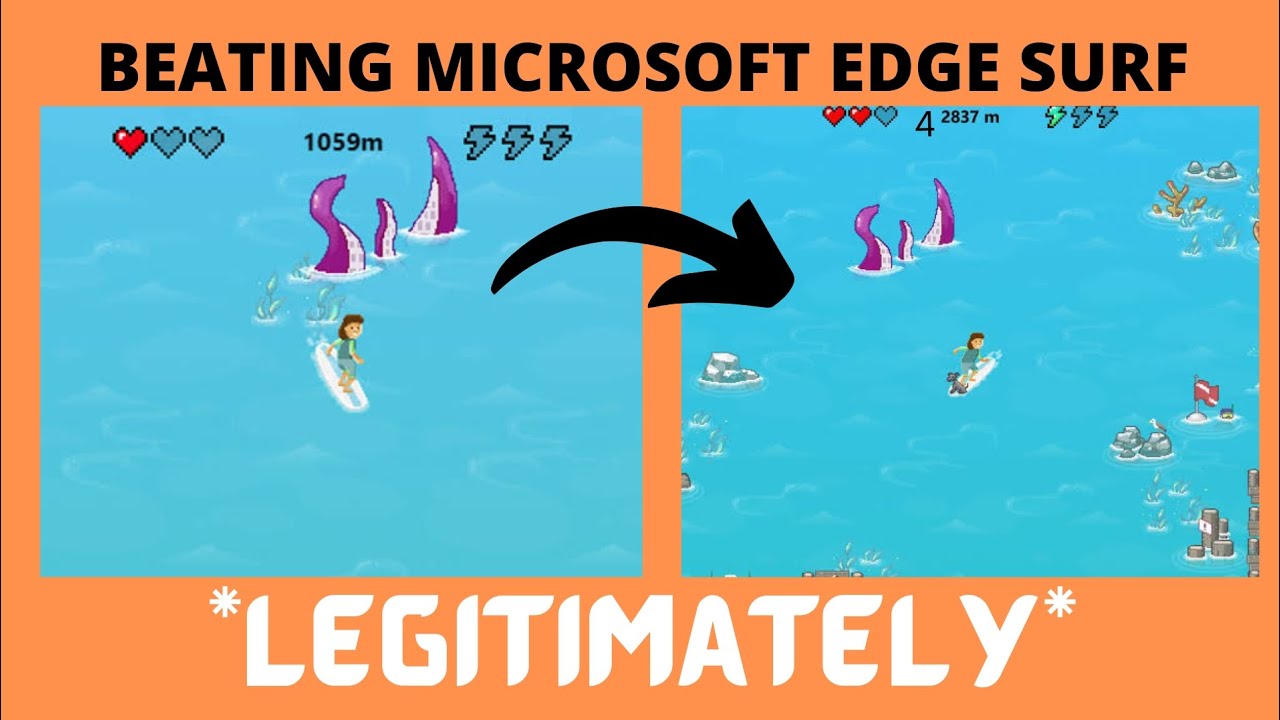 Beating Microsoft Edge Surf Highscore Legitimately Youtube