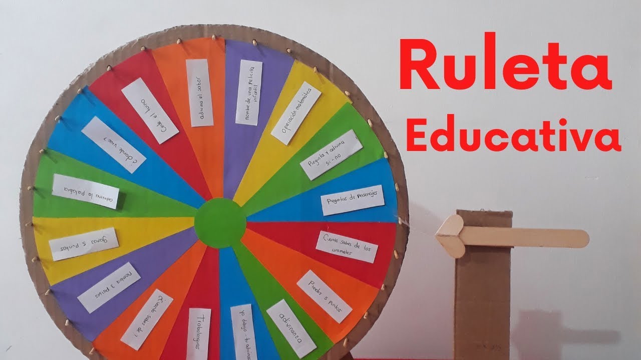 Como Hacer Una Ruleta De Cartón Educativa Youtube