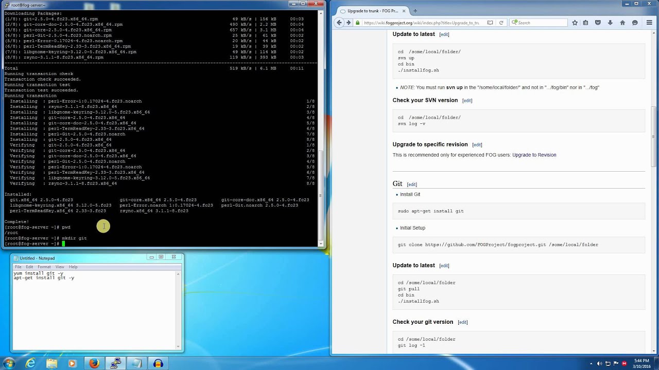 Fog Upgrade To Trunk Git Method Youtube