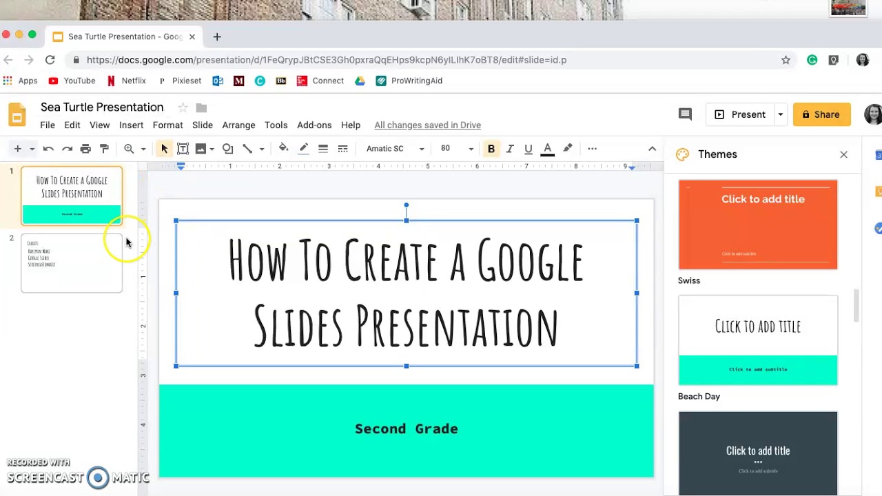 How To Create A Google Slides Presentation Youtube