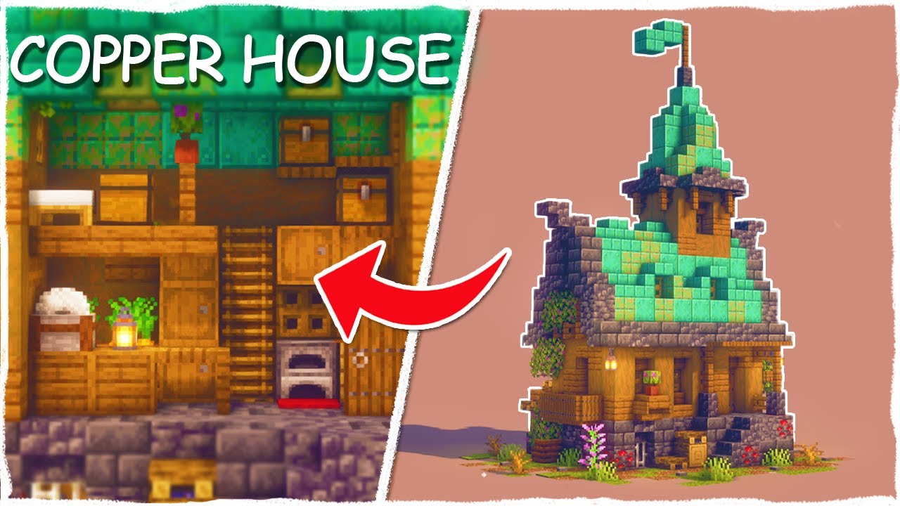 Minecraft How To Build A Small Copper House Tutorial Youtube