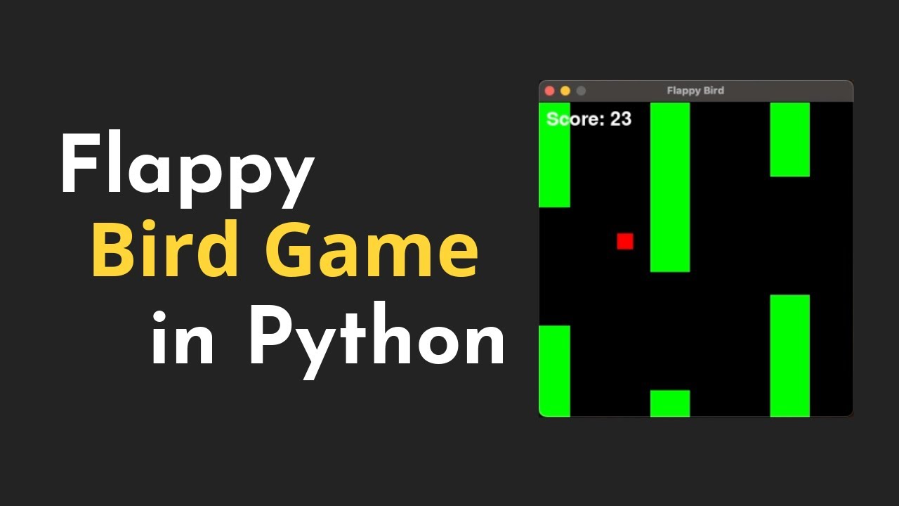 Flappy Bird Game In Python Using Pygame Youtube