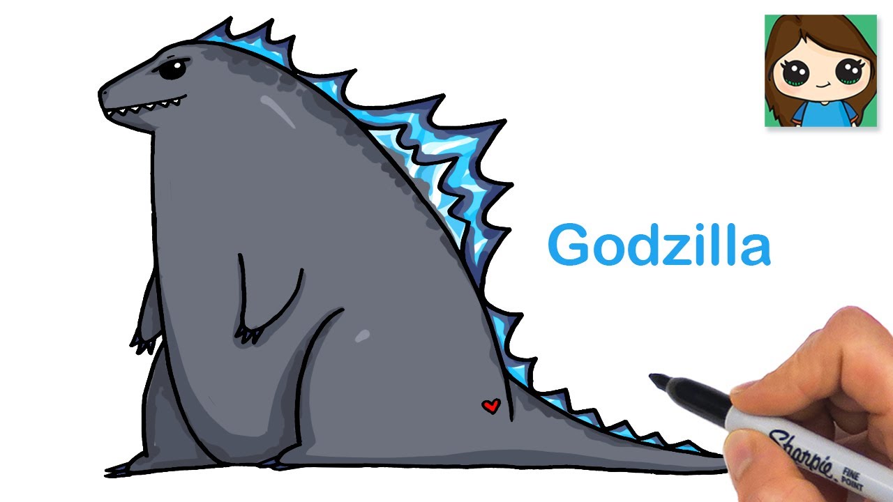 How To Draw Godzilla Simple Youtube