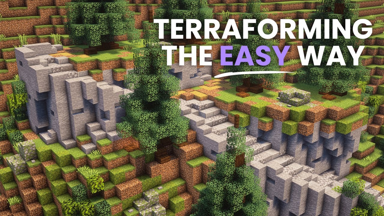Minecraft Terraforming Made Easy Block By Block Youtube