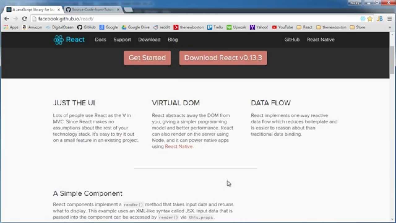 React Js Tutorial For Beginners 1 Introduction Youtube