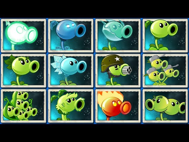 Plantas Vs Zombies Todos Los Lanzaguisantes Zombies Plants Vs
