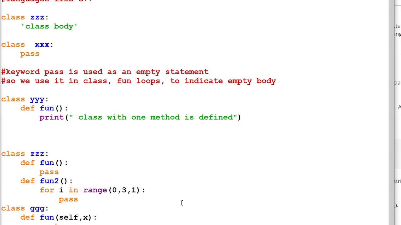 Python Introduction To Class Youtube