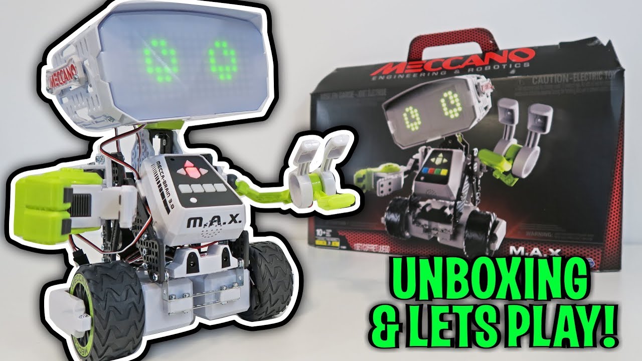 Unboxing Lets Play Meccano M A X Robotic Interactive Toy With