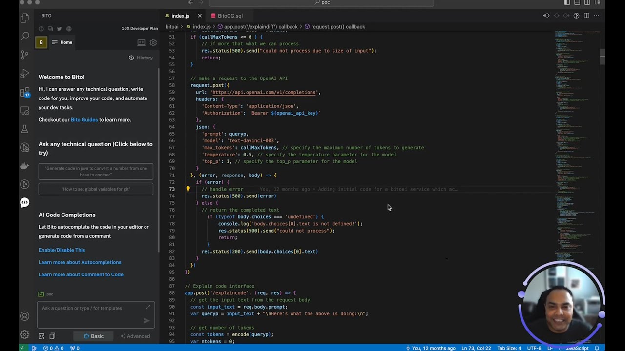 Bito S Ide Extensions Ai That Understands Your Code Youtube