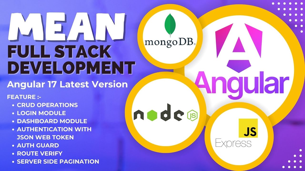 4 Mean Stack Development Angular Nodejs Mongodb Full Stack