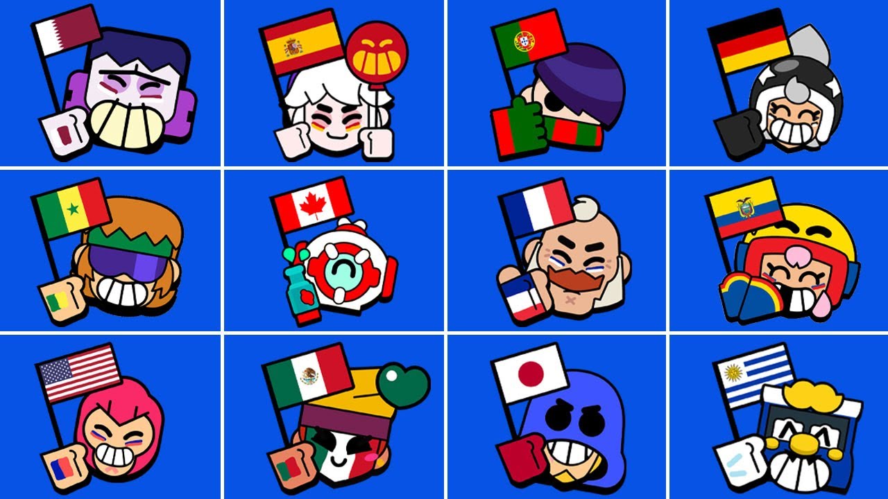 World Cup 2022 Pins Brawl Stars Youtube