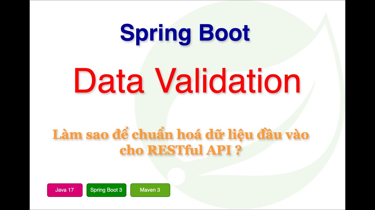 Bài 3 Validate Data Trong Spring Boot Youtube