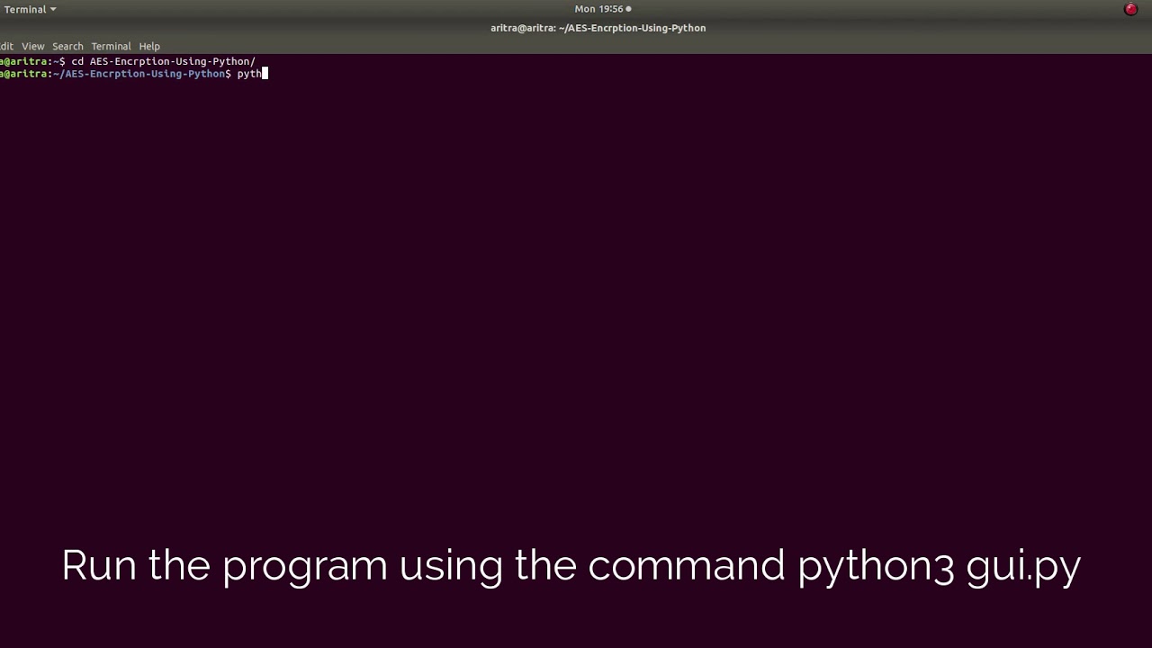 128 Bit Aes Encryption Using Python Youtube