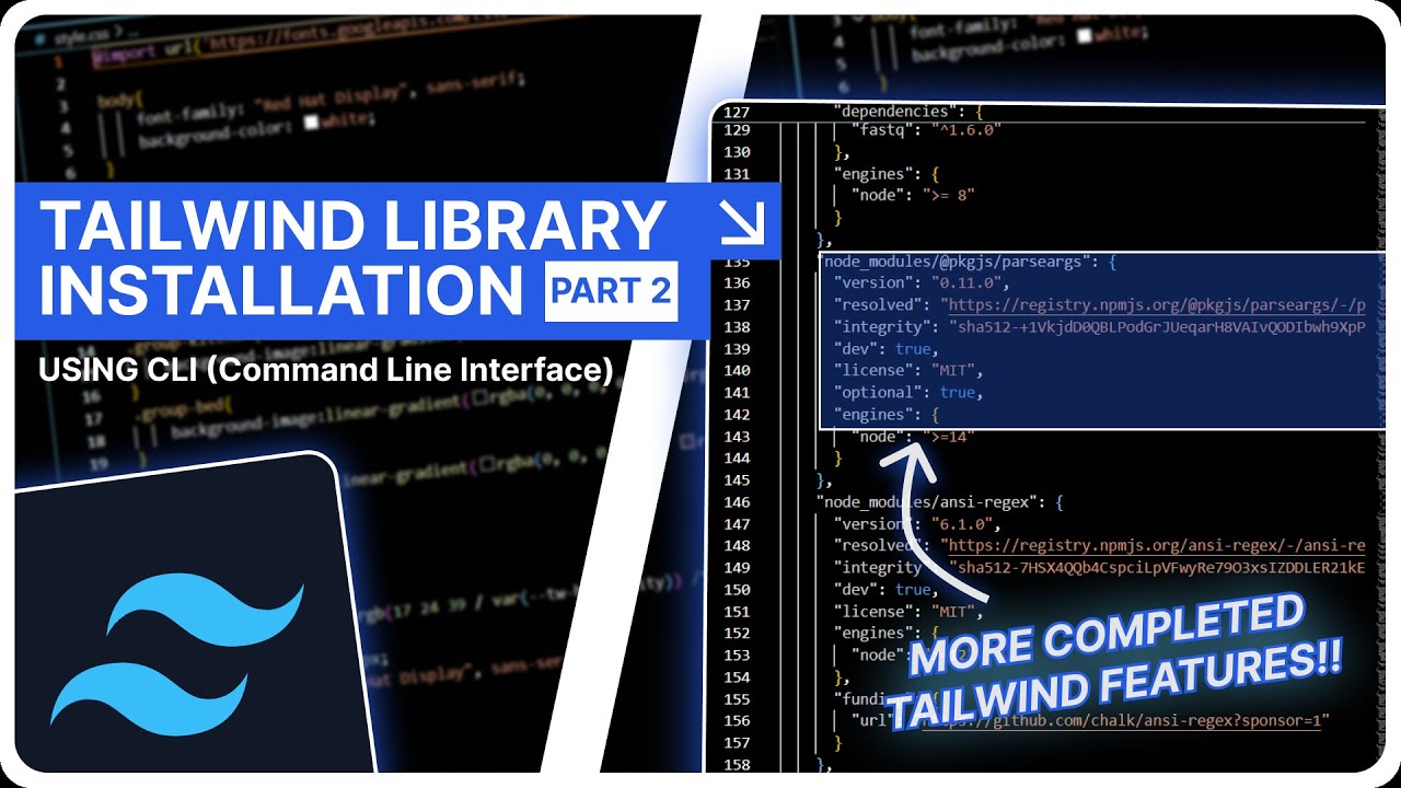Installing Tailwind Css Using Cli Command Line Interface Youtube