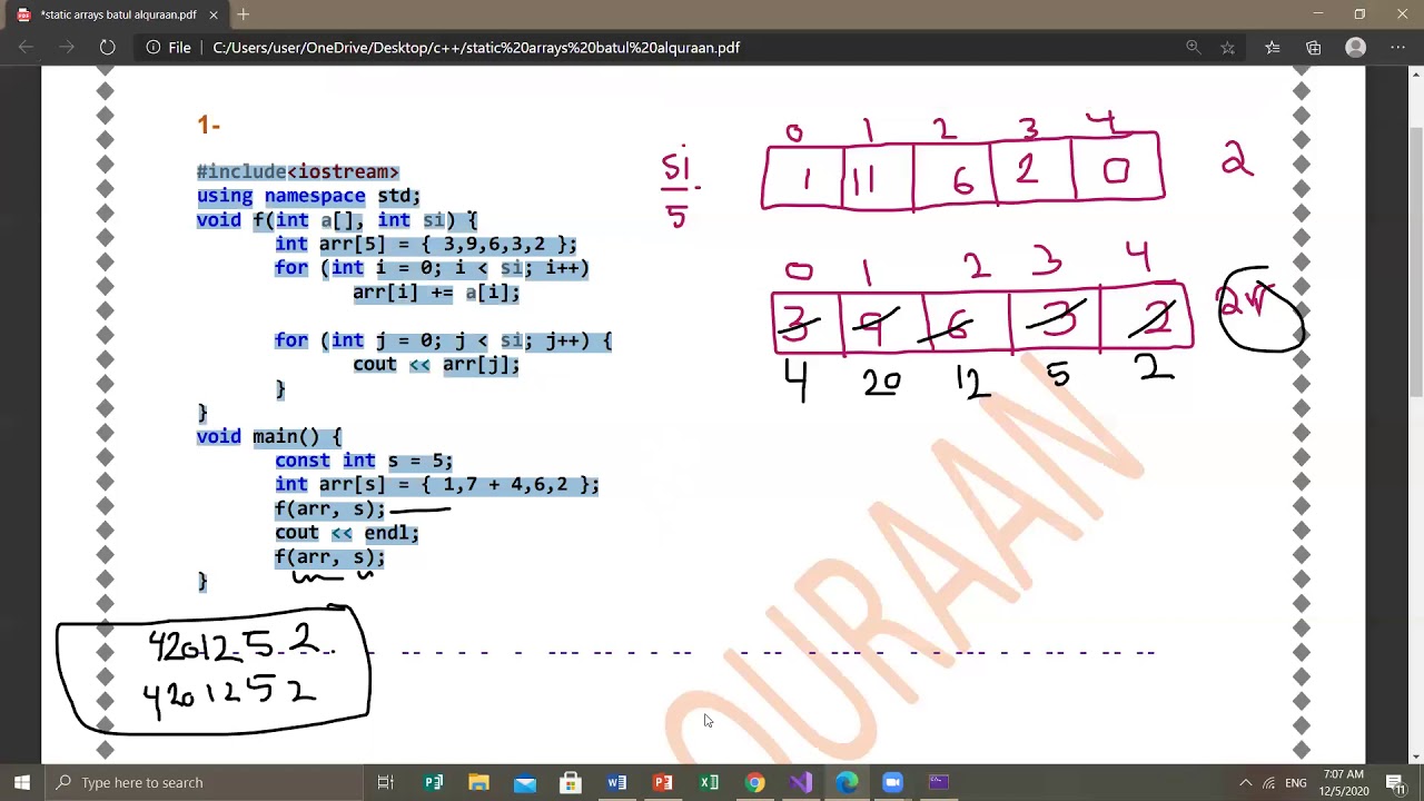 Static Arrays Ch 4 Youtube