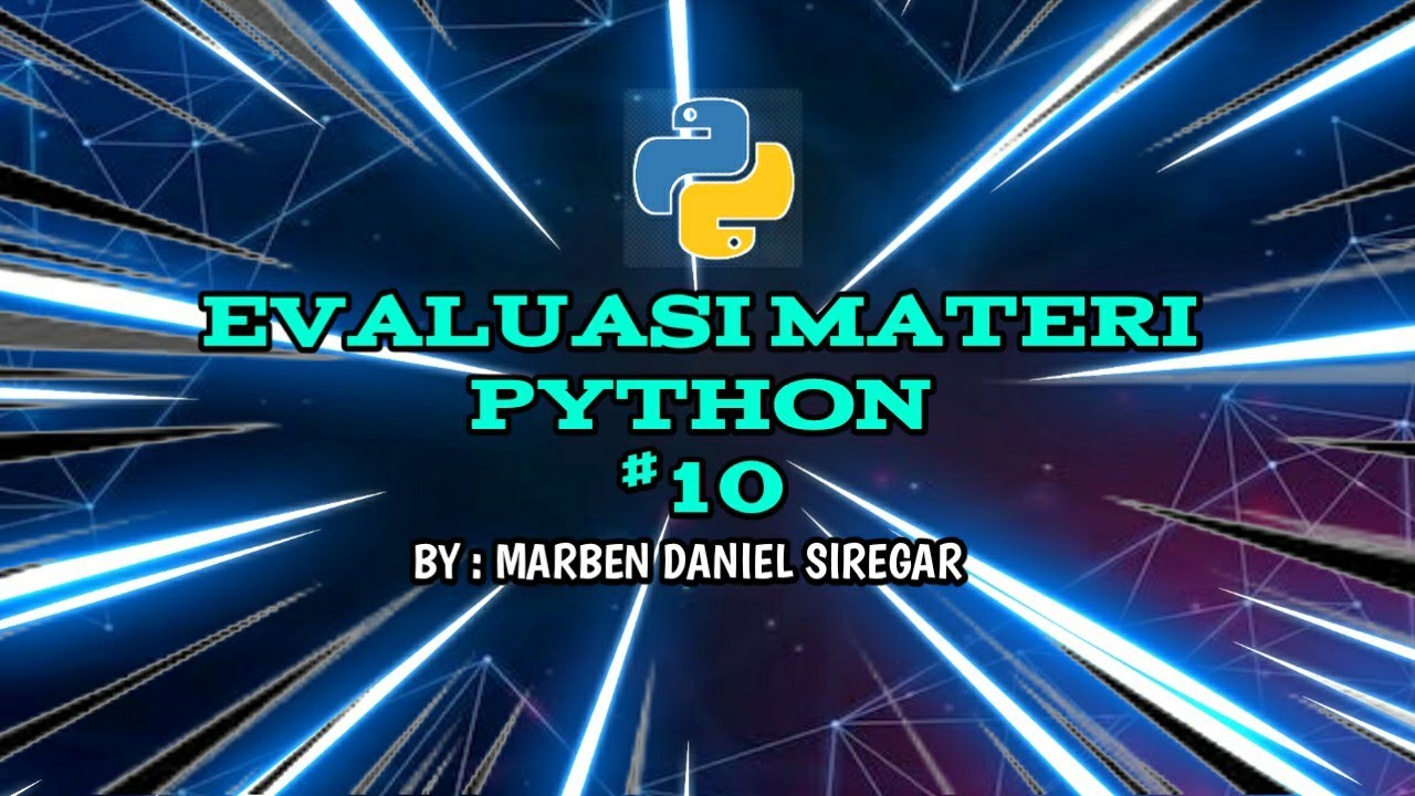Evaluasi Materi Python 10 Youtube