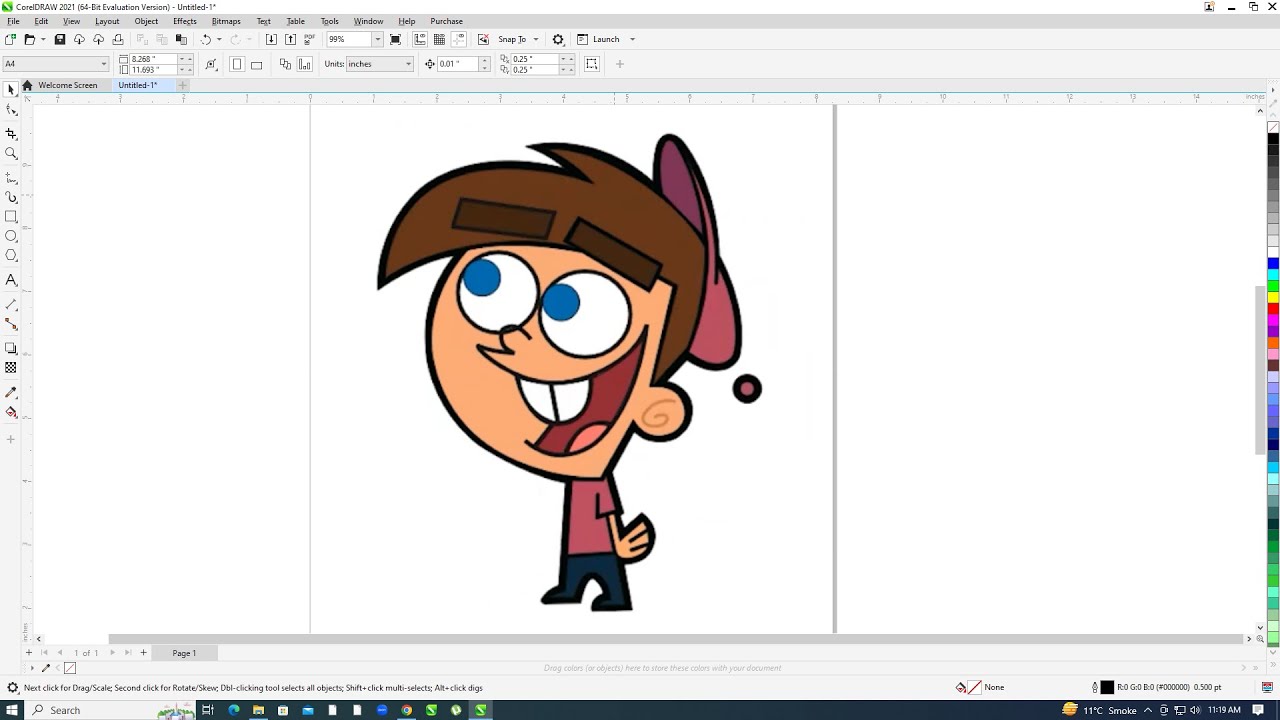 How To Draw Cartoon Characters In Coreldraw