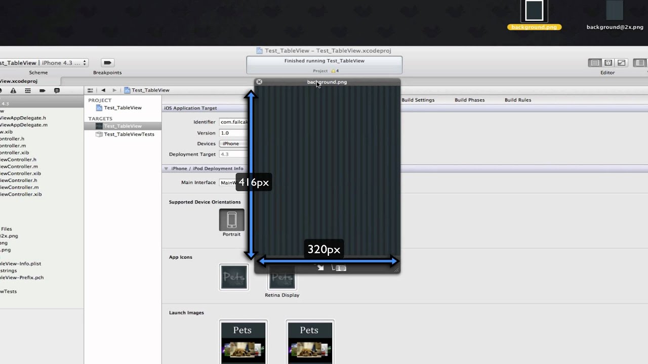 Iphone Graphics Setting A Uitableviews Backround Image Youtube