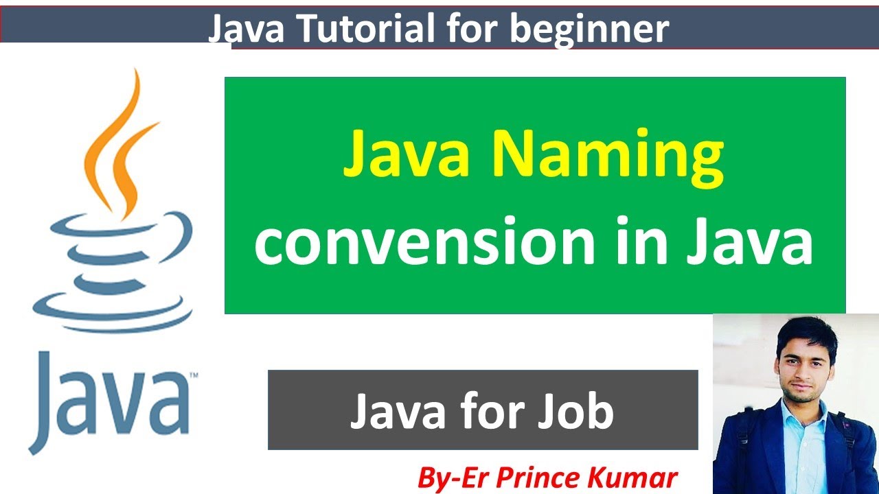Java Tutorial Naming Convention In Java Program With Example Youtube