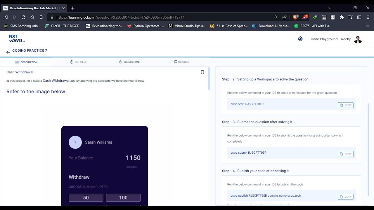 Nxtwave Reactjs Coding Practice 7 Part 1 Cash Withdrawal Youtube