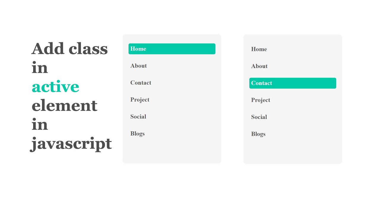 Add Class In Active Element When Click And Remove Class In Siblings