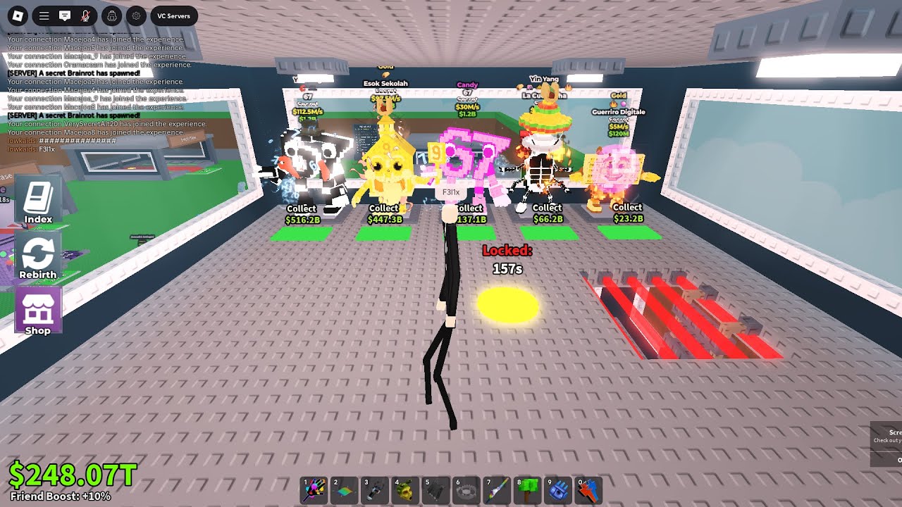 Getting Rebirth 15 In Steal A Brainrot Youtube