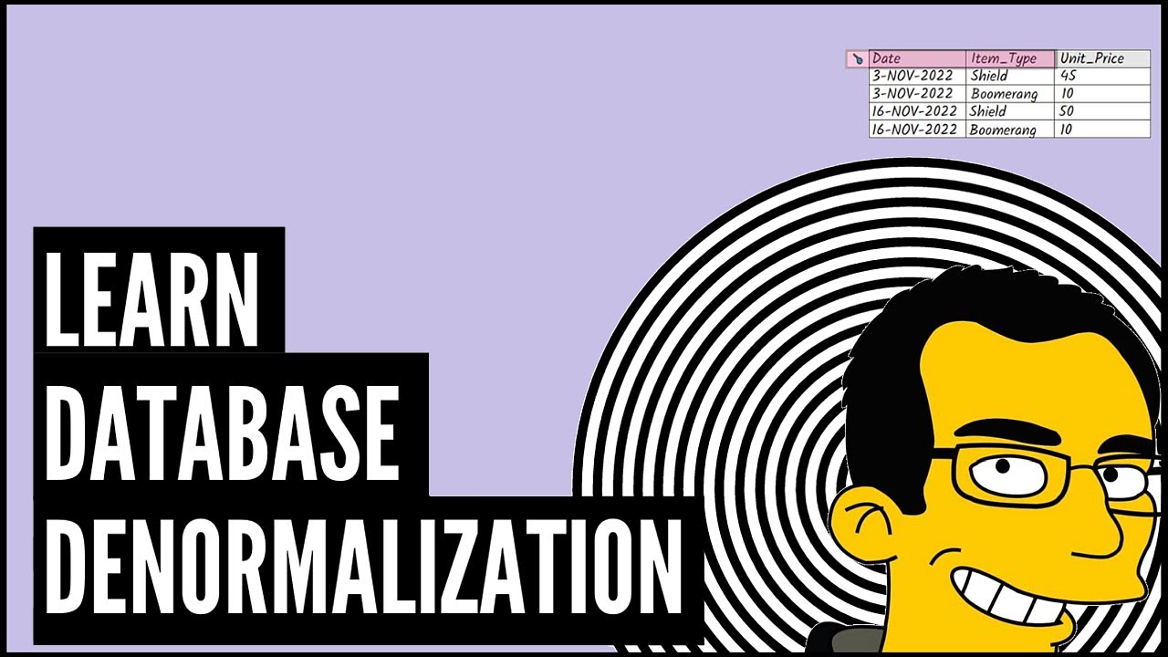 Learn Database Denormalization Youtube