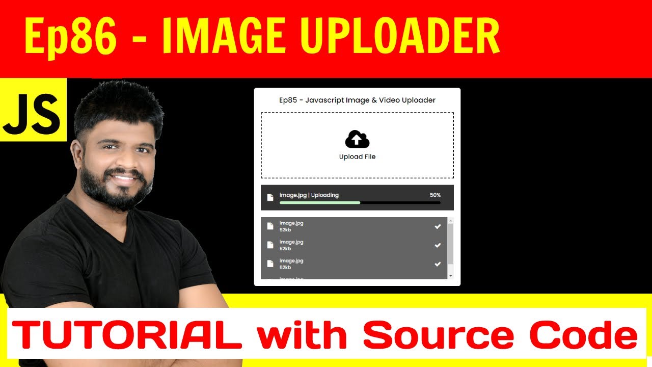 Ep86 Image Uploader With Javascript Tutorial Source Code Youtube